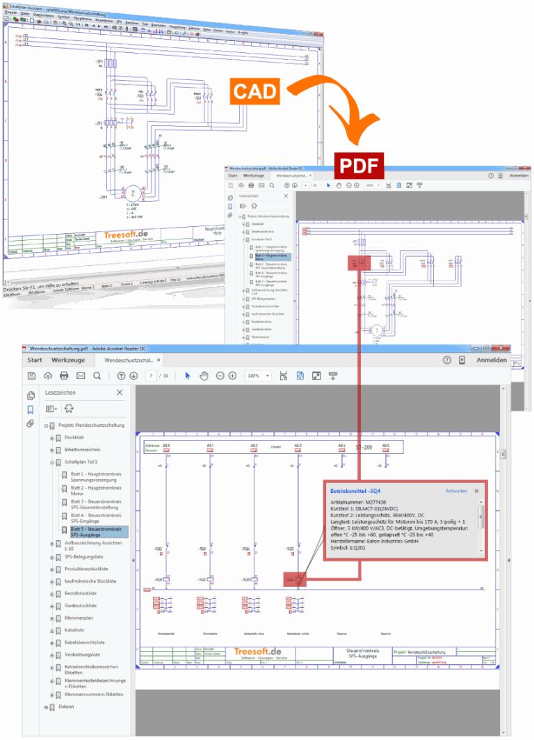 Treesoft CAD Intelligent PDF Export